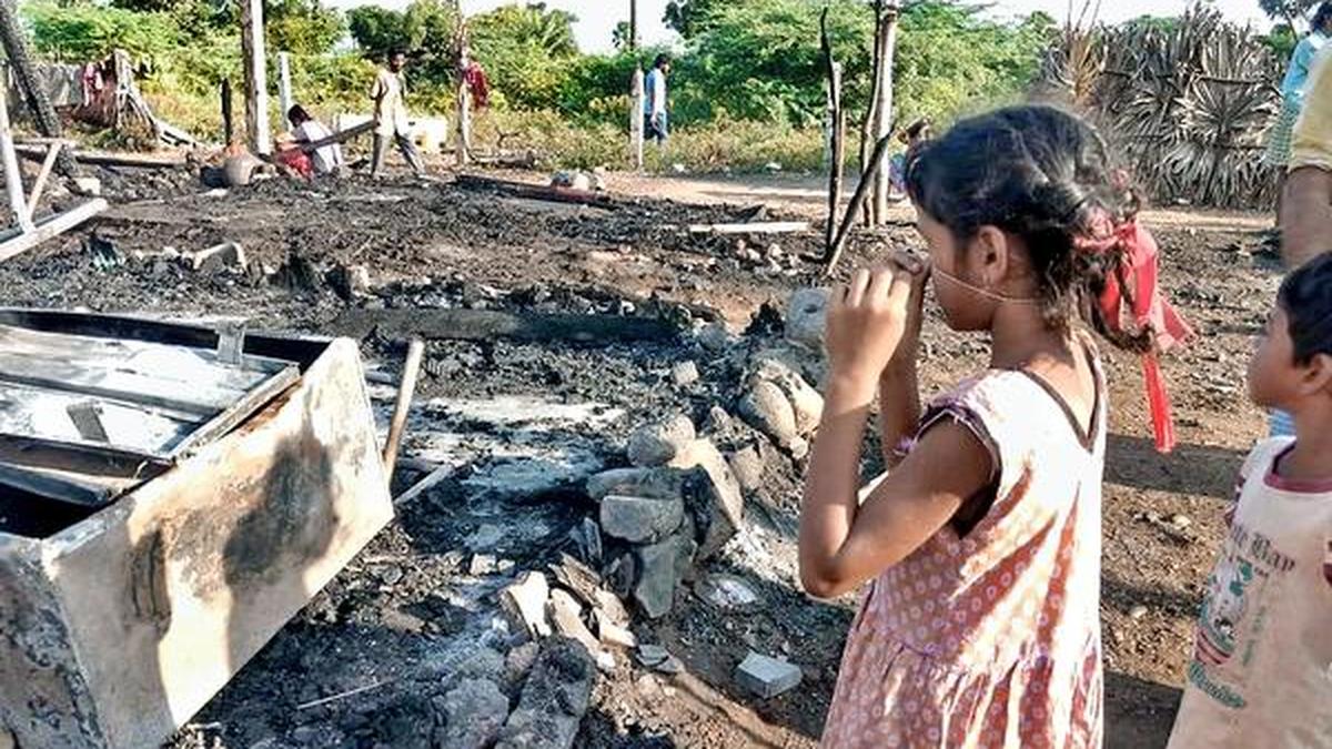 33 huts destroyed in fire - The Hindu