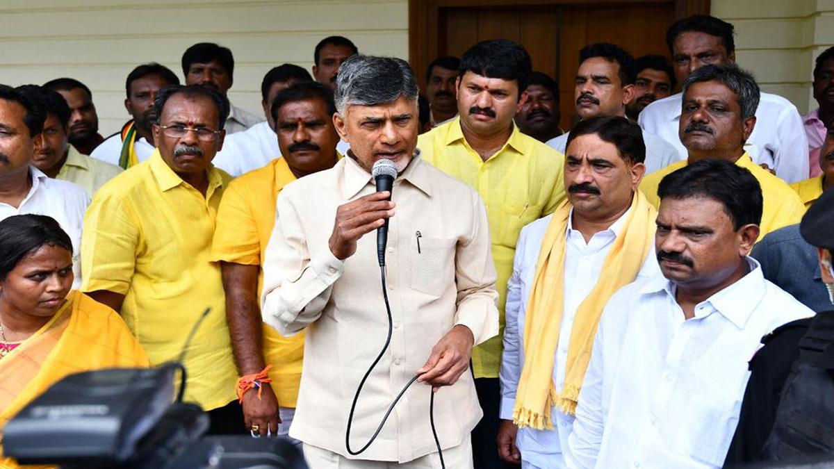 TDP claims leaders including Chandrababu Naidu placed under house arrest - The Hindu