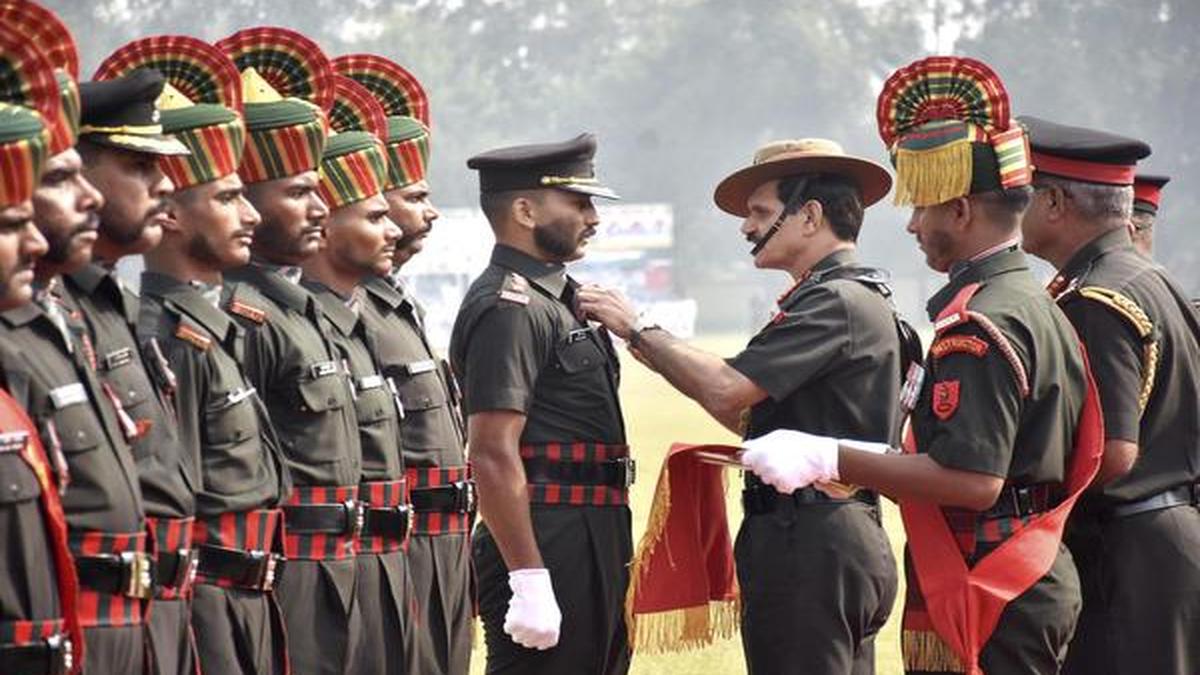 Army Chief presents colours to 3 battalions of Bihar regiment - The Hindu