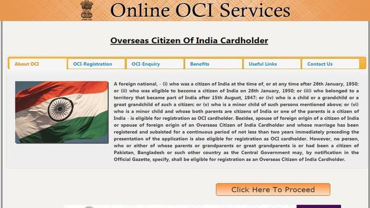 What is an OCI card and how to apply for it? - The Hindu
