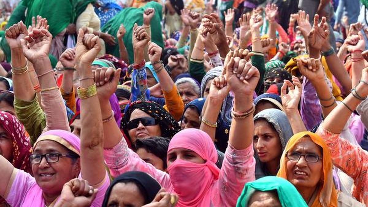 Farmers’ protest | Women farmers take centre stage at protest sites ...