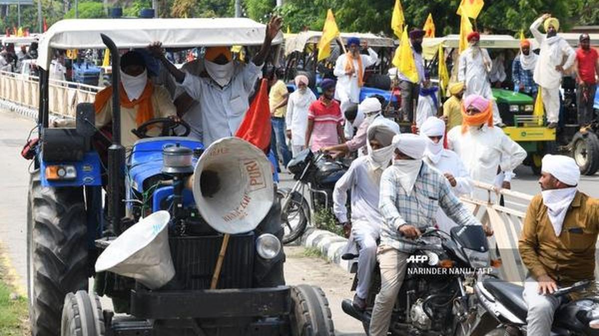 Farmer outfits again stage tractor protests in Punjab - The Hindu