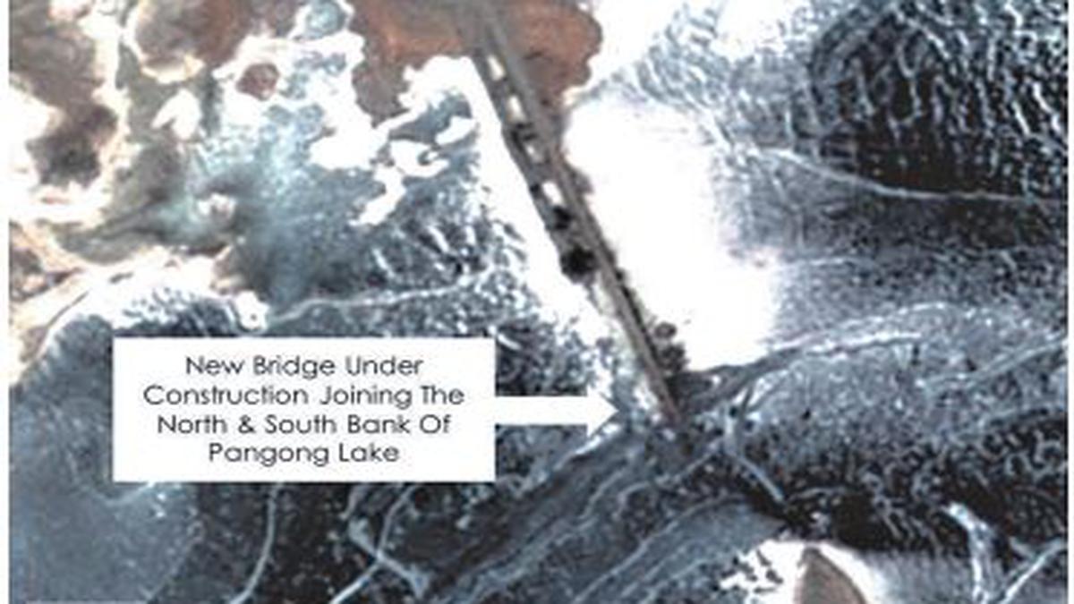 China constructing bridge on Pangong Tso - The Hindu