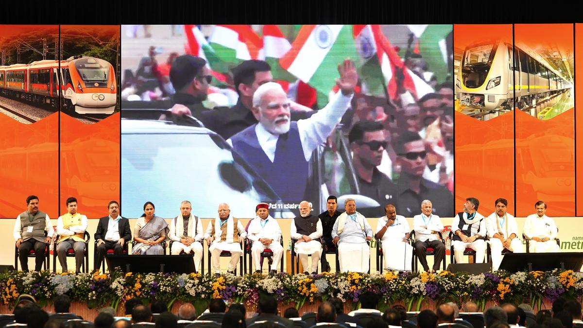 Modi in Bengaluru highlights: PM Modi lays foundation stone for Namma ...