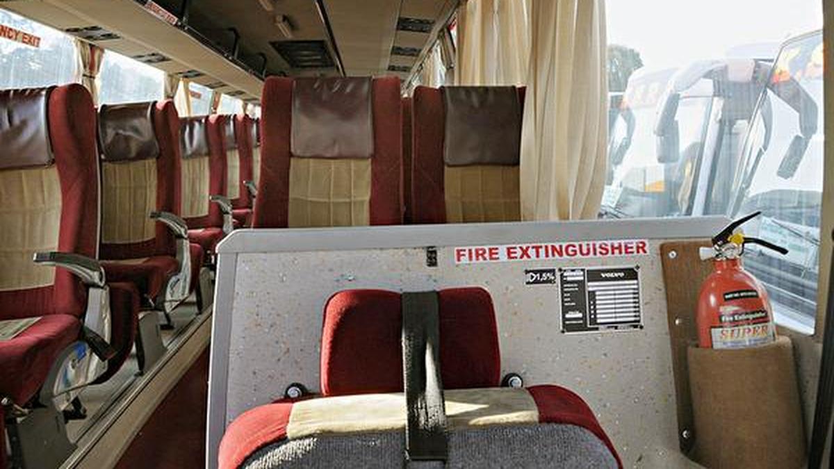 Fire extinguishers made mandatory for all buses - The Hindu