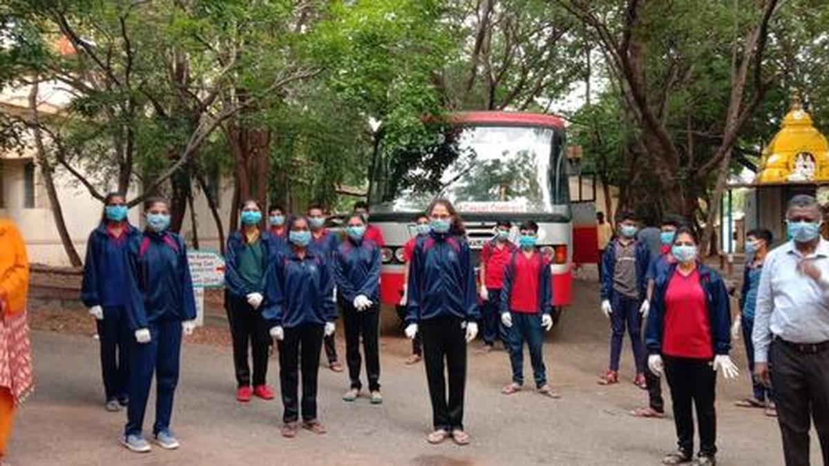 JNV students return to their native place - The Hindu