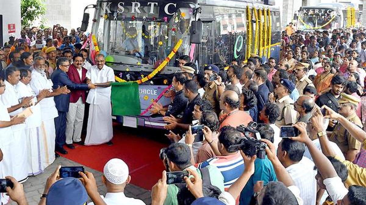 KSRTC launches electric vehicles - The Hindu