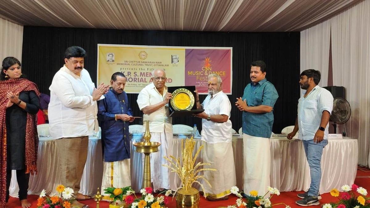 Jayachandran receives KPS Menon Award - The Hindu