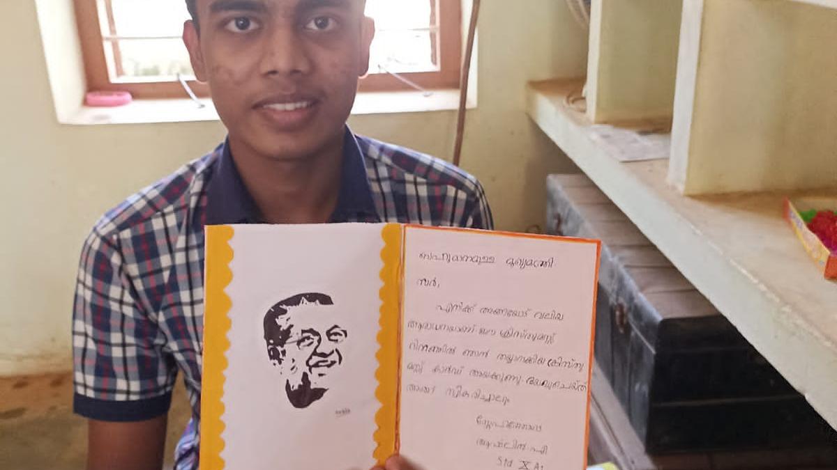 Young Ashlin’s drawing skills draw praise from Chief Minister - The Hindu