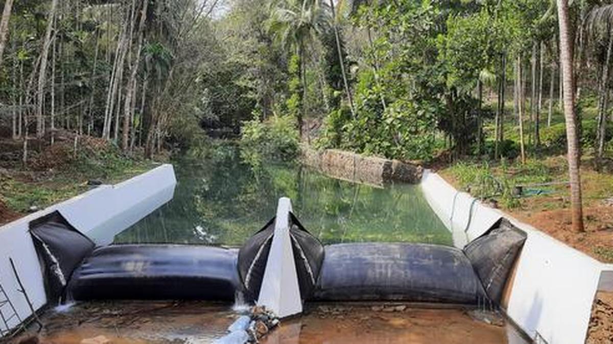 Kasaragod has its first rubber check-dam - The Hindu