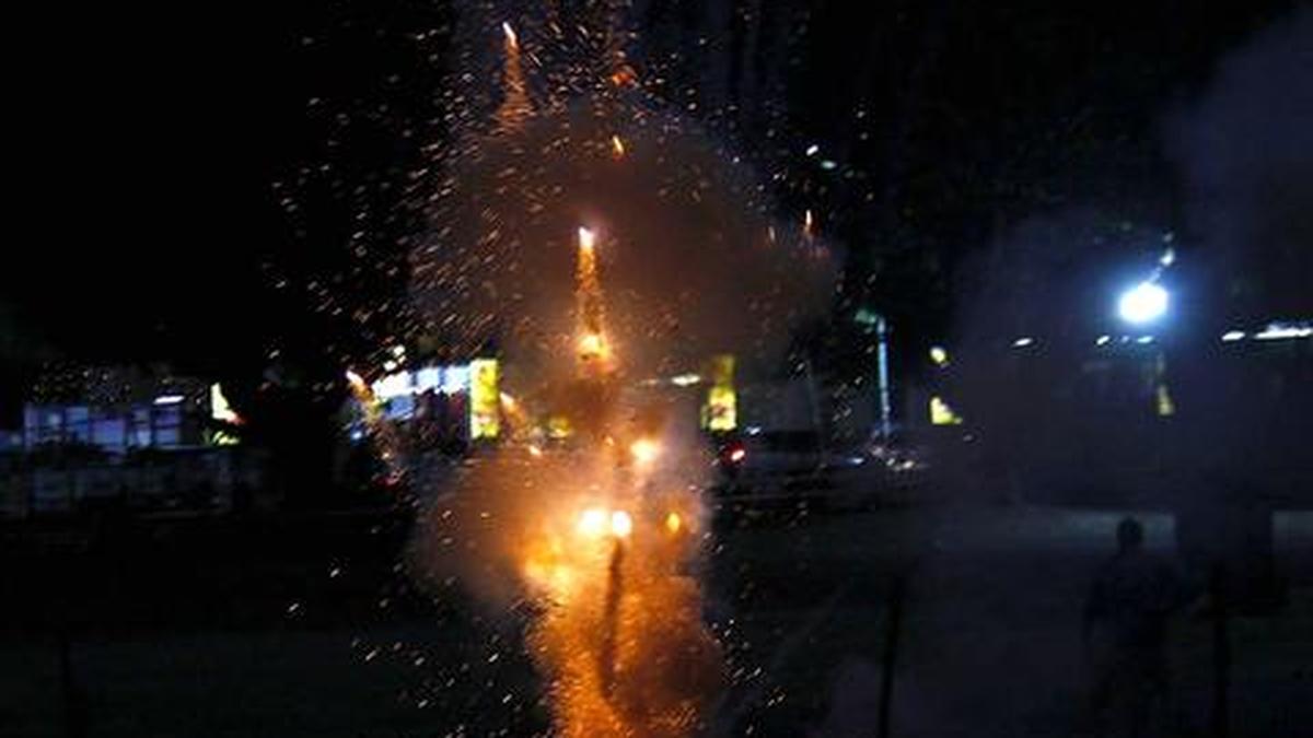 Sample fireworks go symbolic at Thrissur Pooram - The Hindu