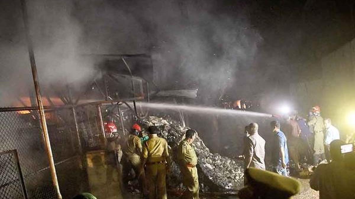 Fire at HLL factory yard triggers panic - The Hindu