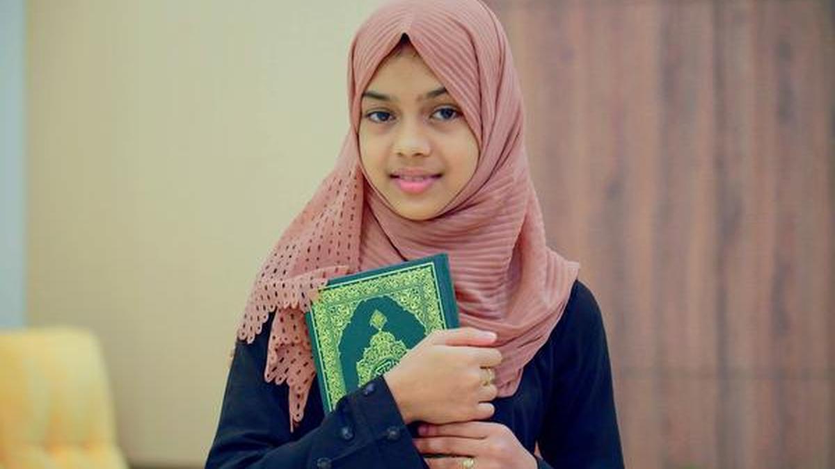 Youngster with the Quran at her fingertips - The Hindu