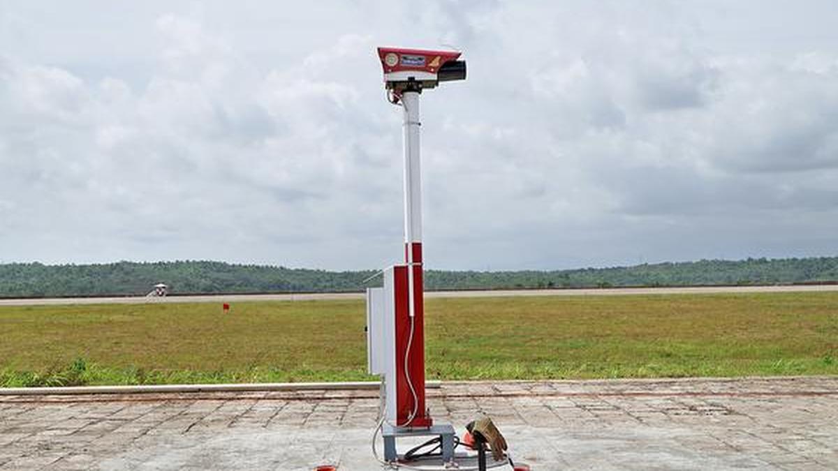 AWOS being installed at Kannur airport - The Hindu