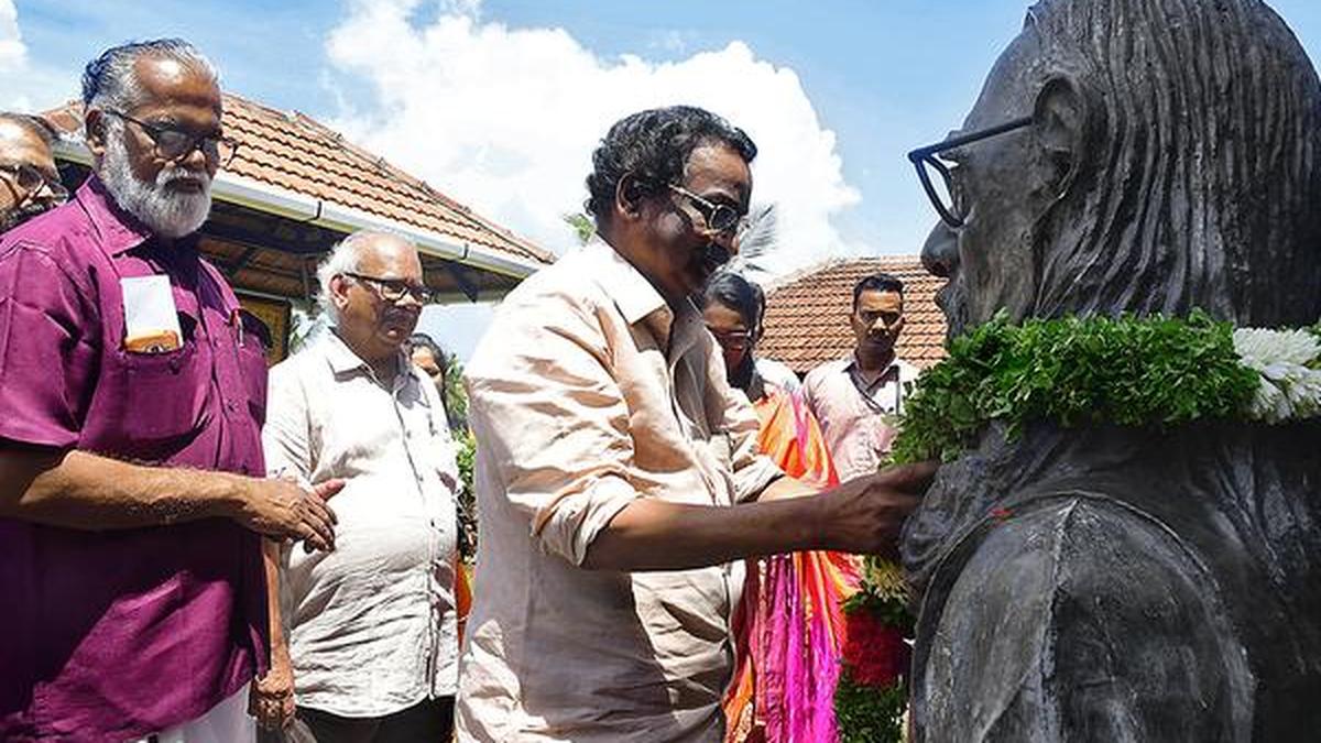 O.V. Vijayan’s statue lands at the right place: Minister - The Hindu