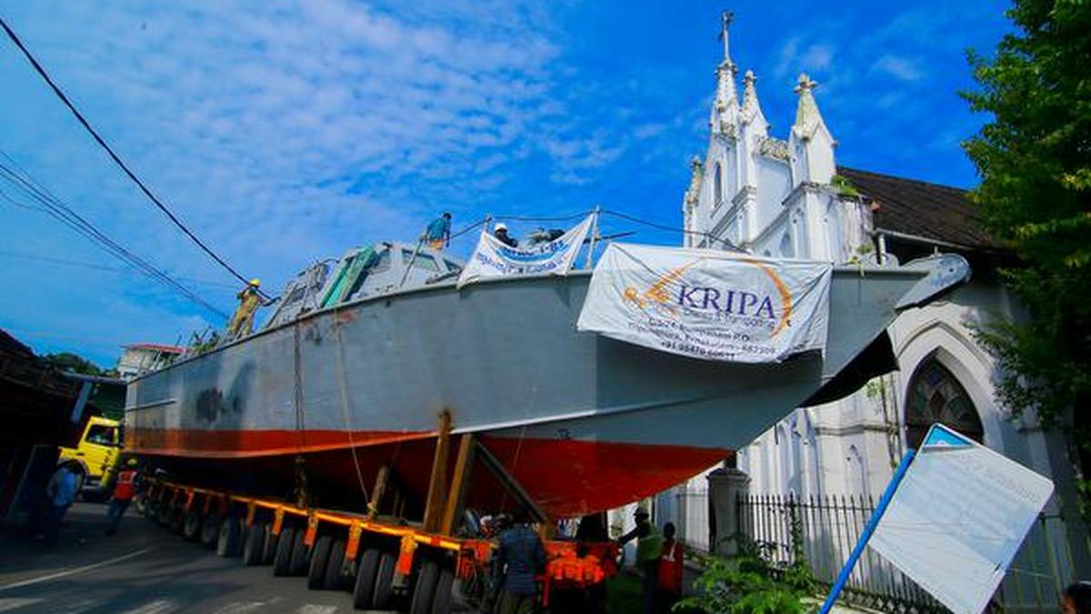 Warship set to complete its road journey - The Hindu