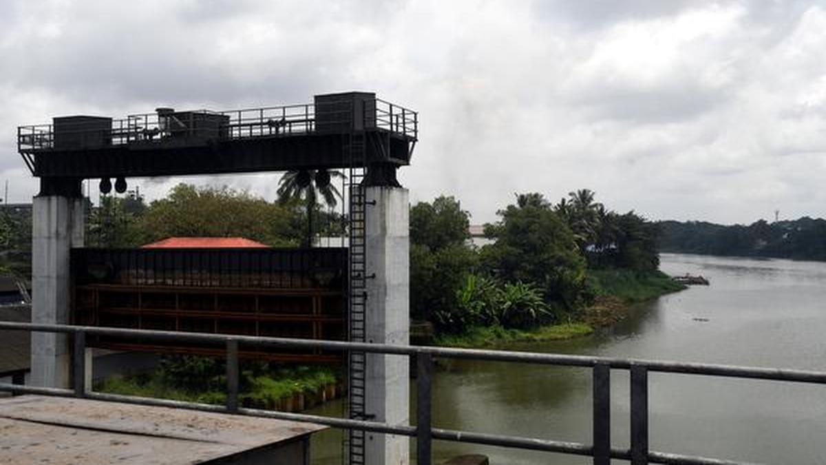 Periyar river turns black near Kerala's Pathalam - The Hindu