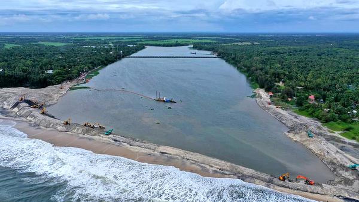 Thottappally estuary widened, deepened - The Hindu
