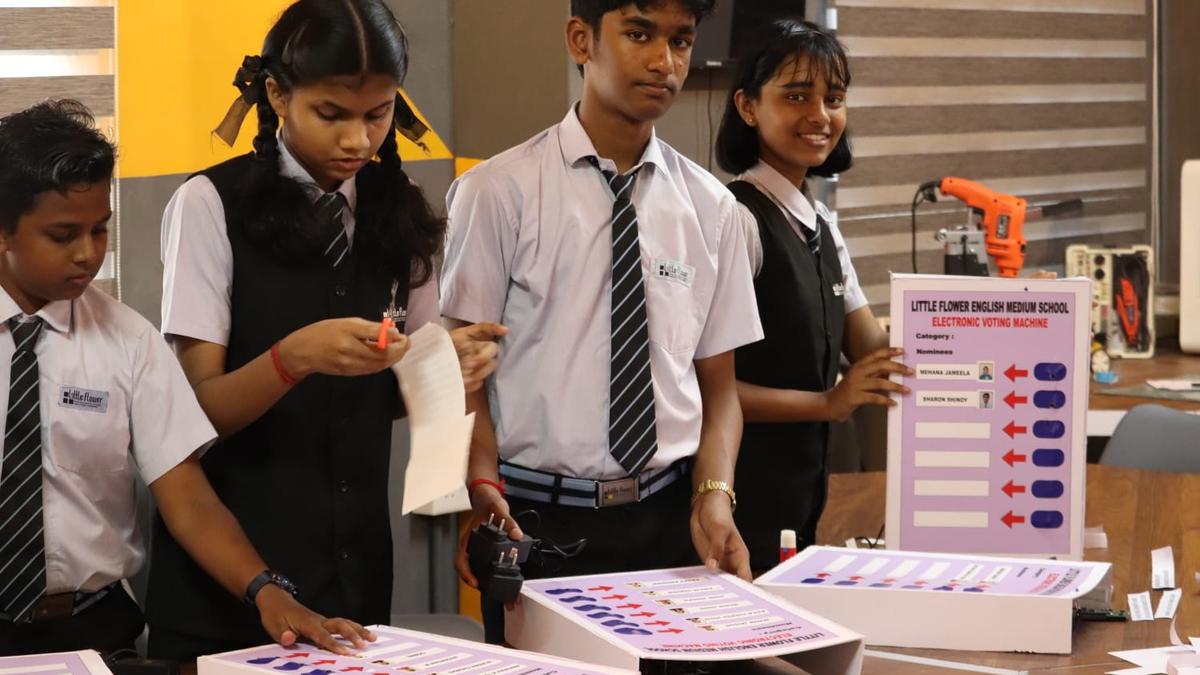 Model parliamentary elections held in Kozhikode school - The Hindu