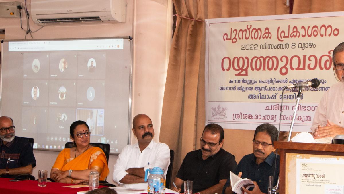 Book on Ryotwari system released - The Hindu