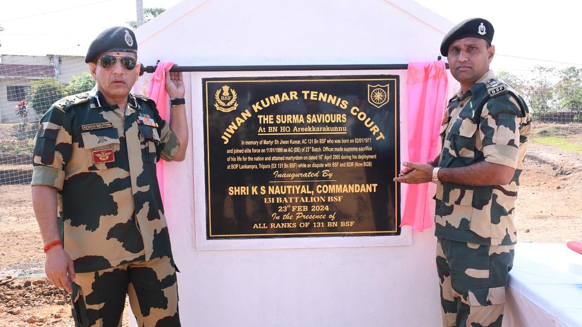 BSF opens tennis court in memory of martyred Assistant Commandant - The ...