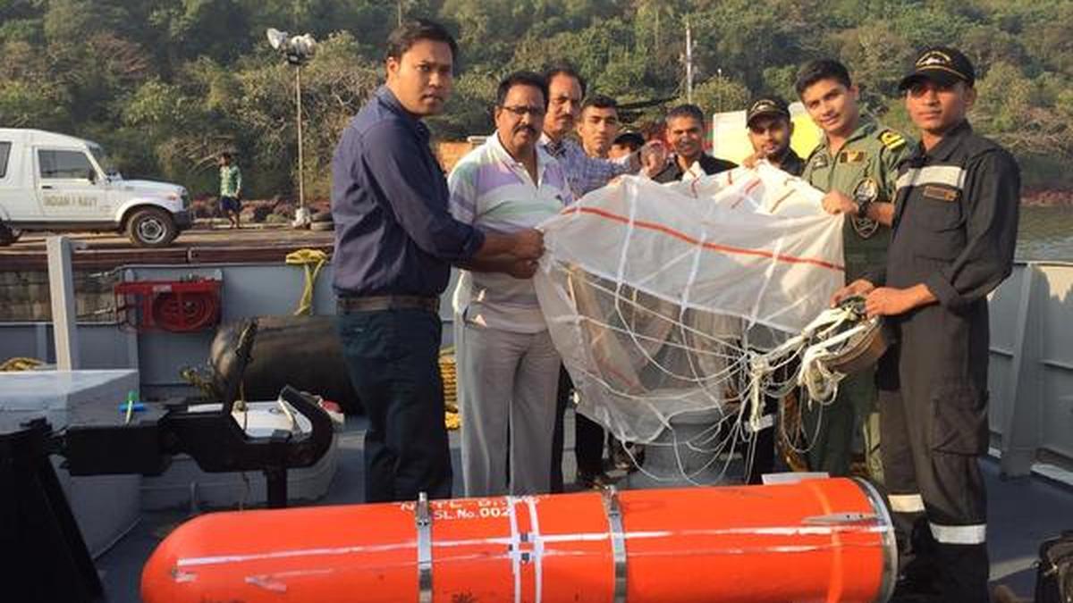 Navy tests air-dropped containers - The Hindu