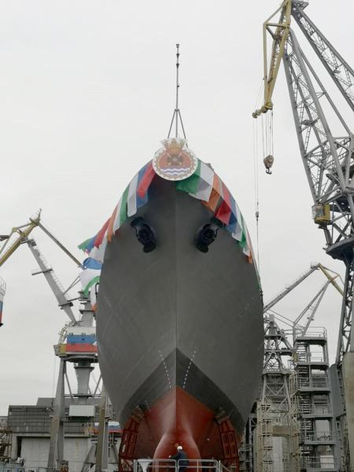 Indian Navy’s stealth frigate Tushil launched in Russia - The Hindu