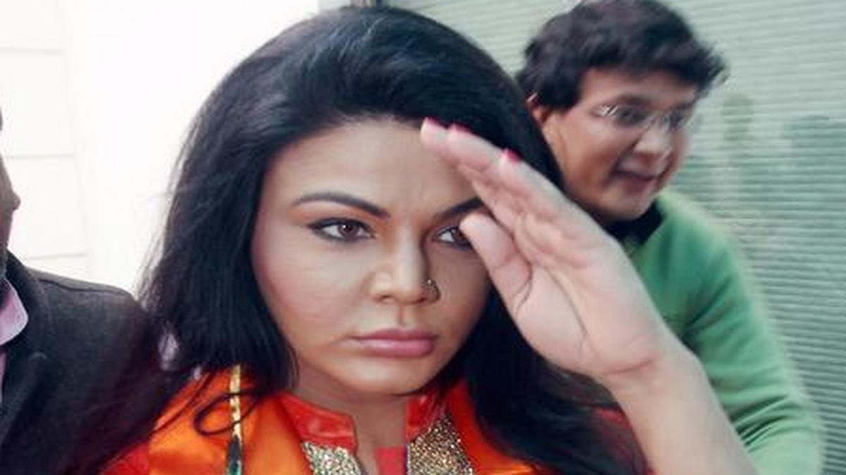 Actor Rakhi Sawant detained by Mumbai Police - The Hindu