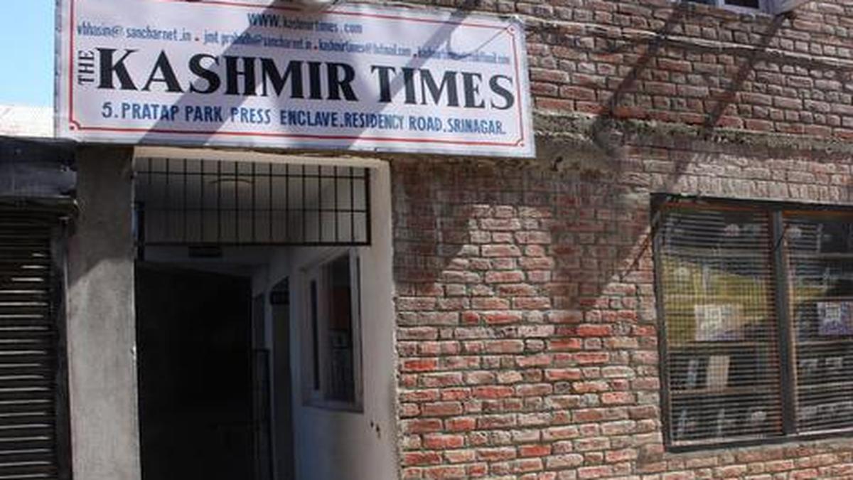 Sealing of 'Kashmir Times' office raises outcry in Valley - The Hindu