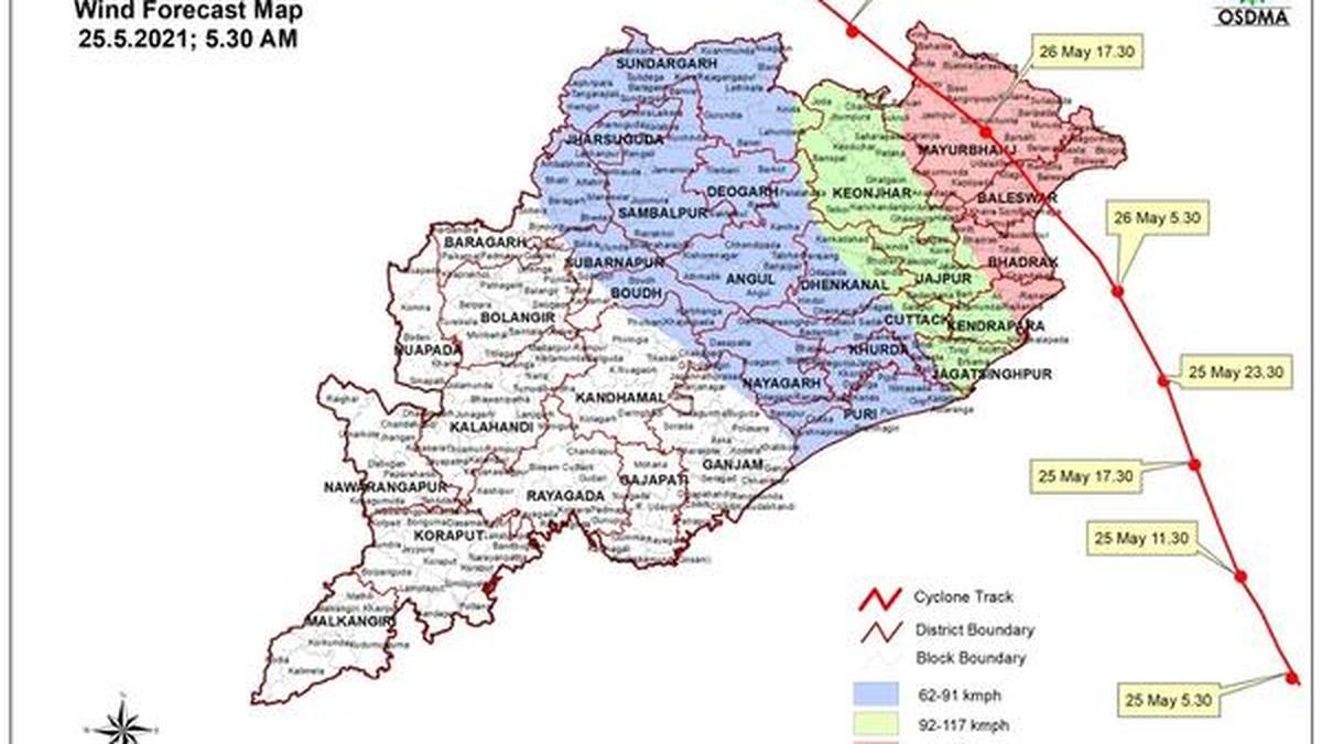 Heavy rain lashes Odisha as Cyclone Yaas moves towards coast - The Hindu