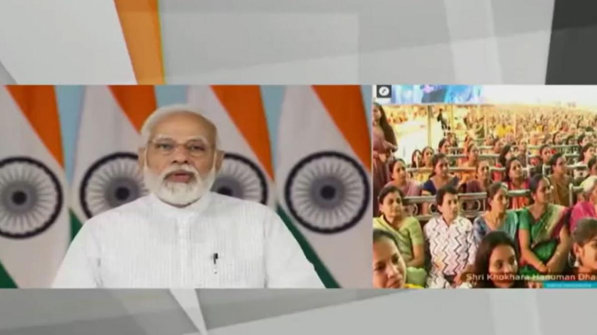 prime minister narendra modi unveils 108-feet tall statue of Lord ...