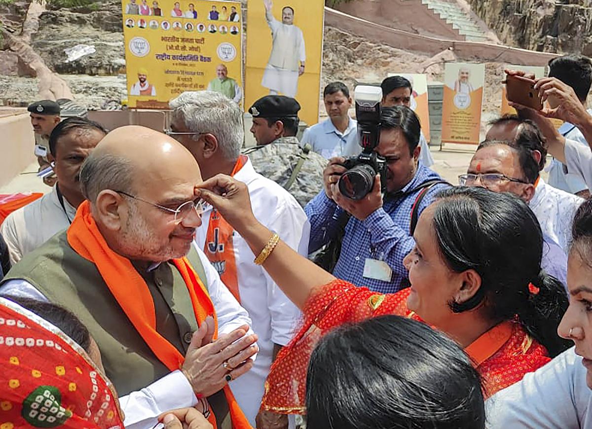 Amit Shah accuses the Congress in Rajasthan of organising riots - The Hindu