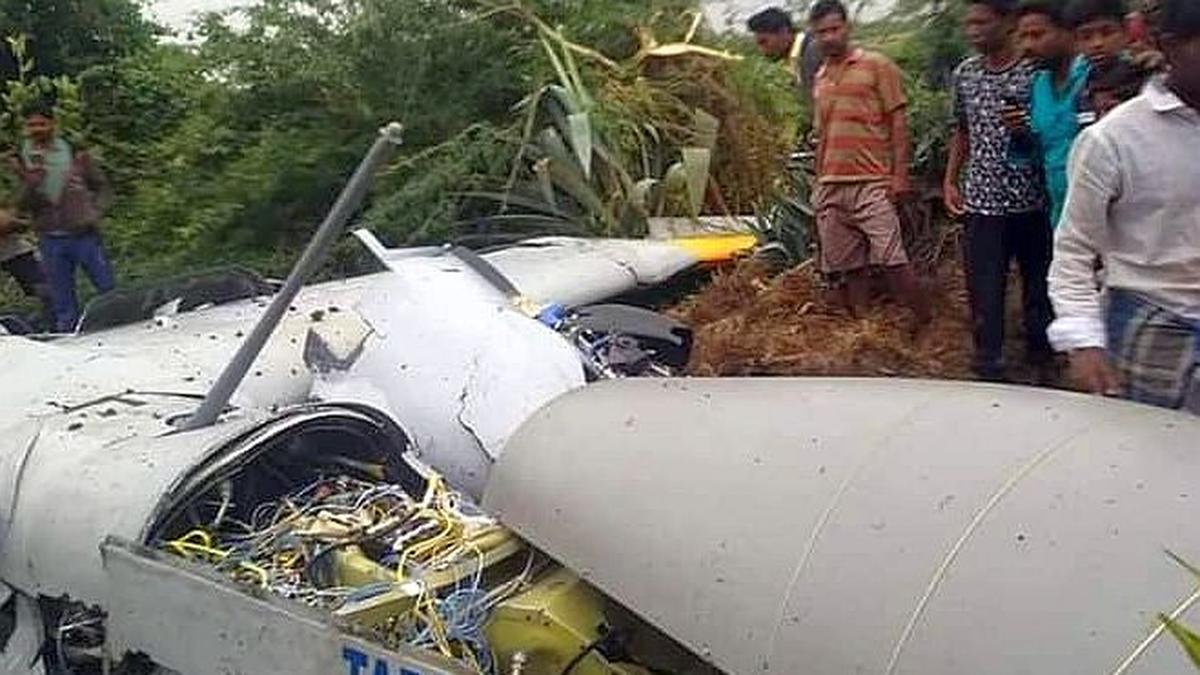 DRDO's unmanned aircraft crashes in Chitradurga - The Hindu