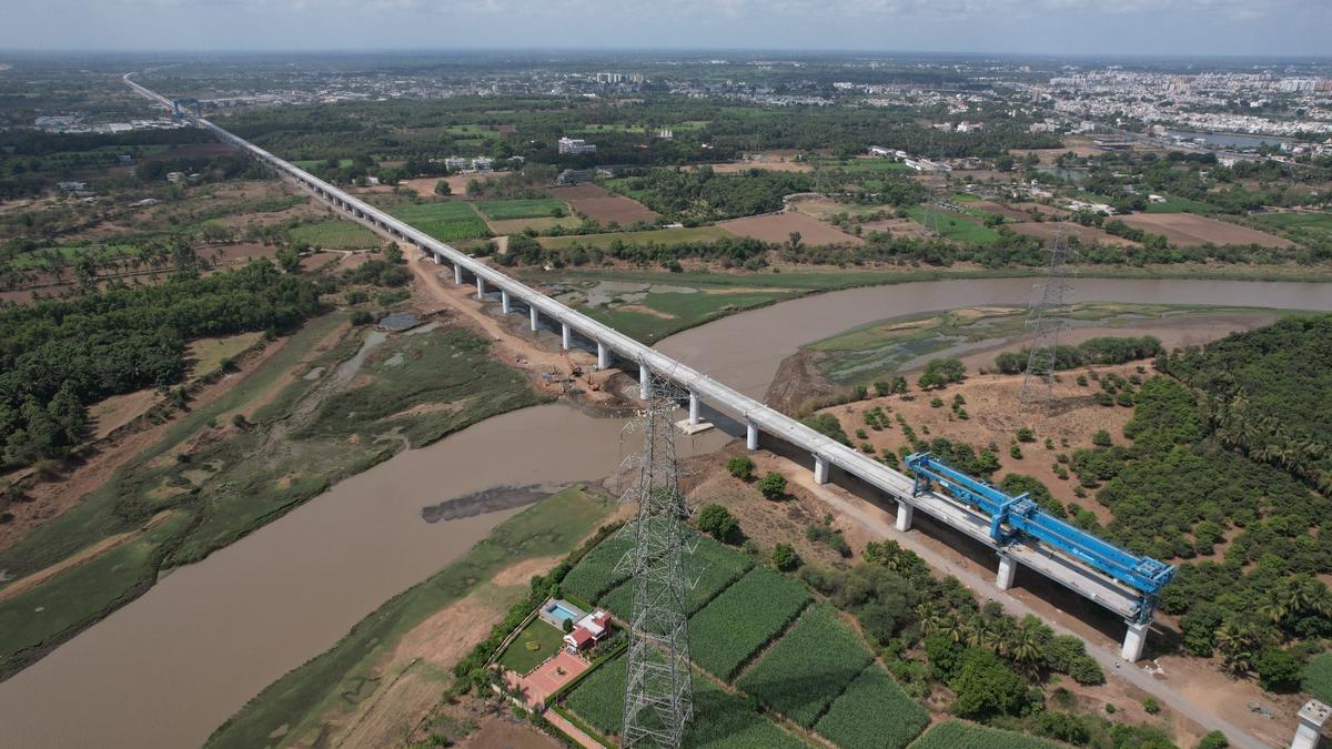 Construction work on second bridge in bullet train project completed ...