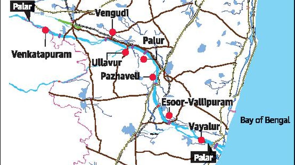 Check dams across Palar to help recharge groundwater - The Hindu