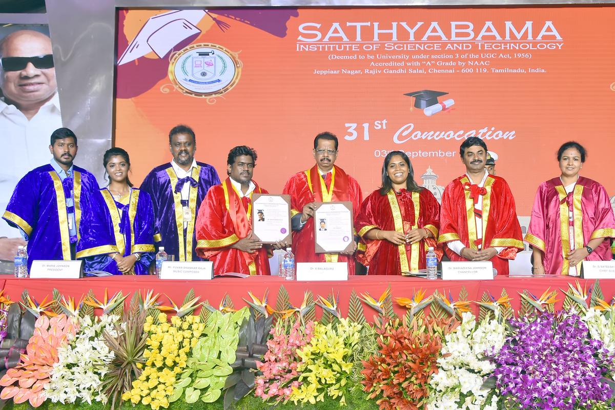 Over 2,600 graduate from Sathyabama University - The Hindu
