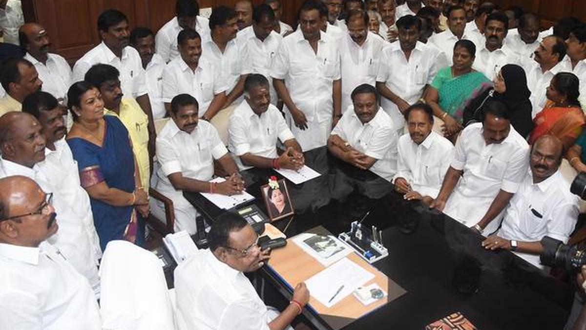 Nine AIADMK members take oath as MLAs - The Hindu