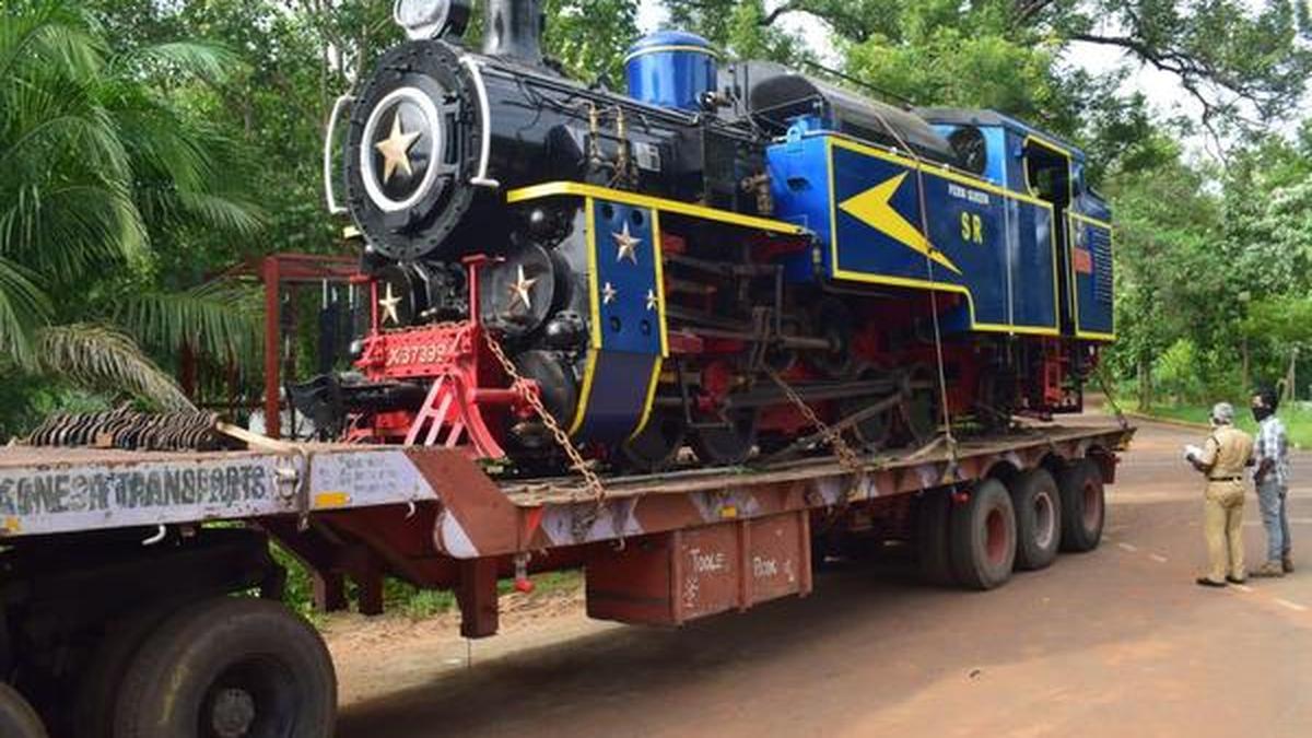 Overhauled steam loco of NMR dispatched from Tiruchi workshop - The Hindu