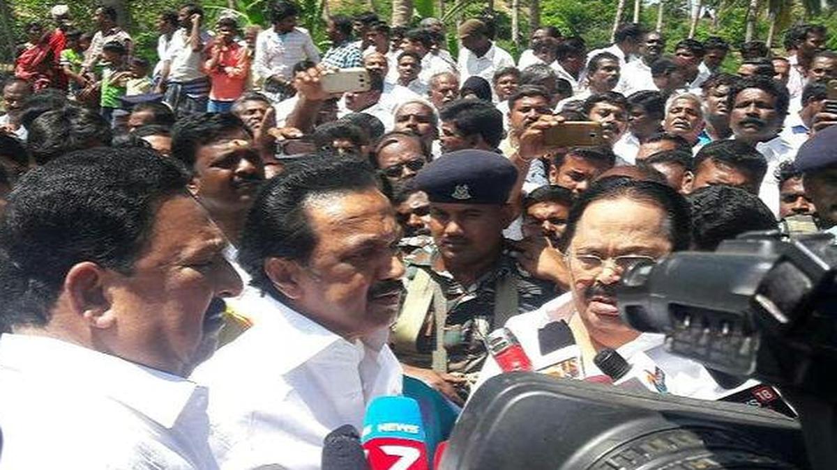 Stalin's sudden visit to Palar bridge near Kuppam creates flutter - The ...