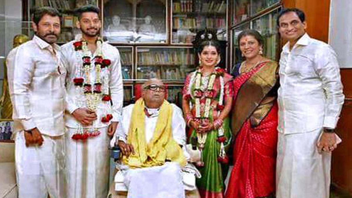 Karunanidhi presides over family wedding in Chennai - The Hindu