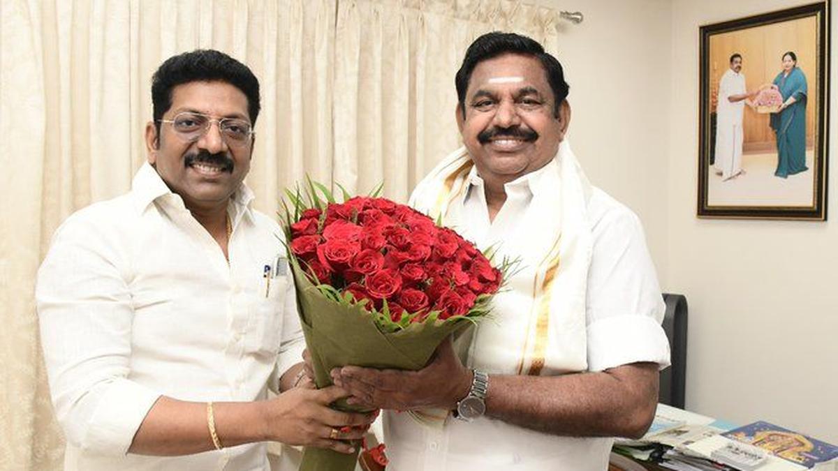 Former Tiruparankundram MLA P. Saravanan joins AIADMK - The Hindu