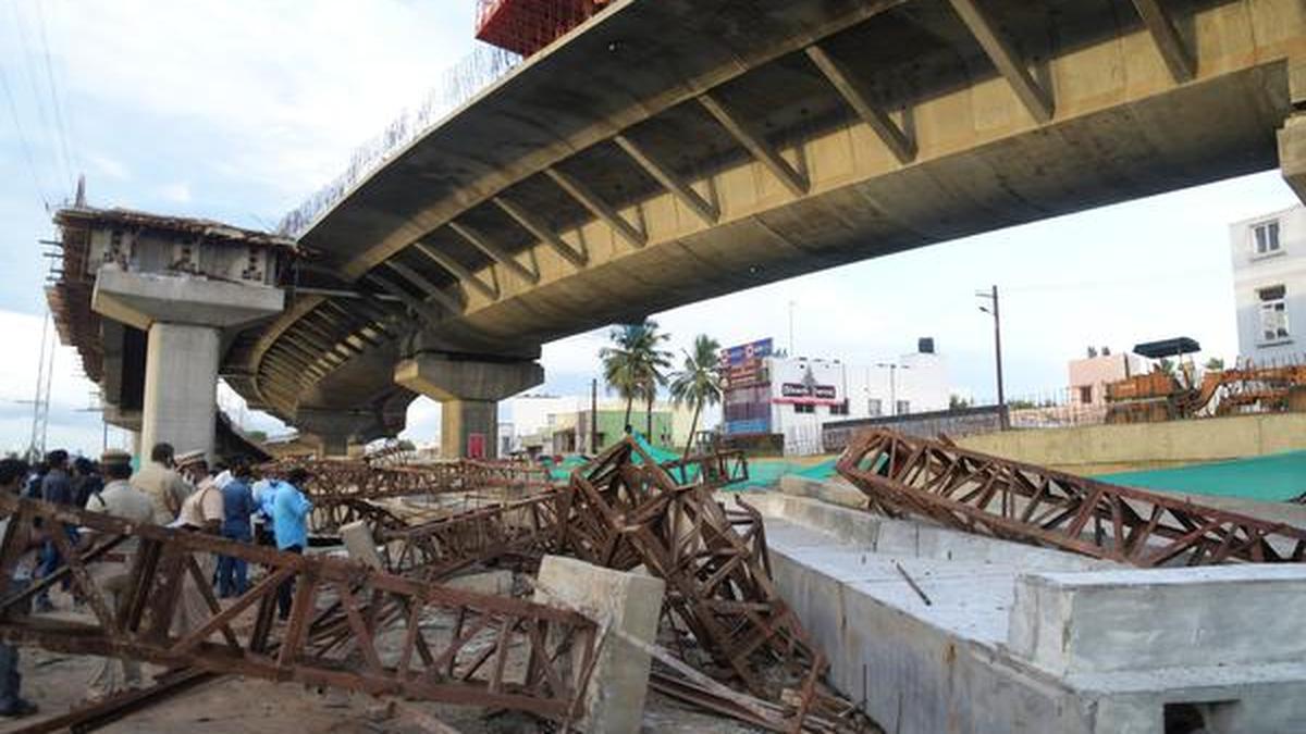Worker killed as concrete girder of elevated highway comes crashing ...