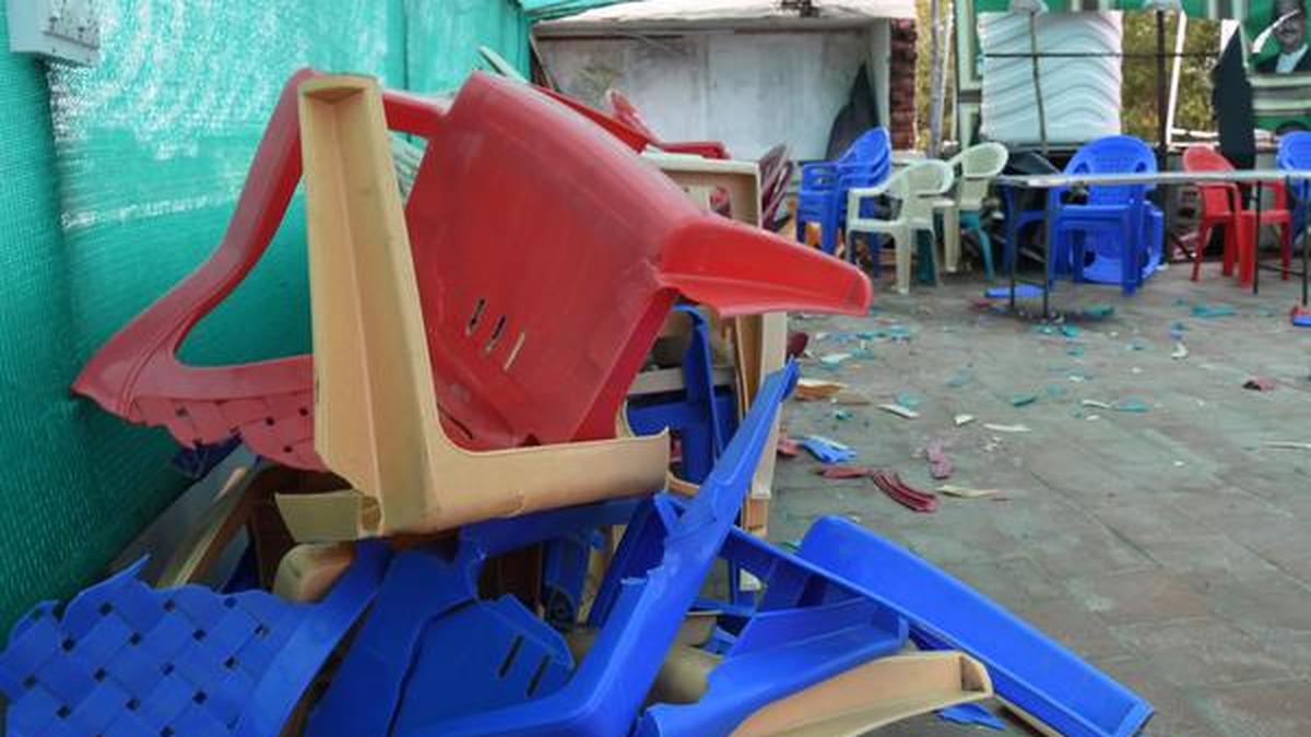 Armed men break chairs at BJP office - The Hindu