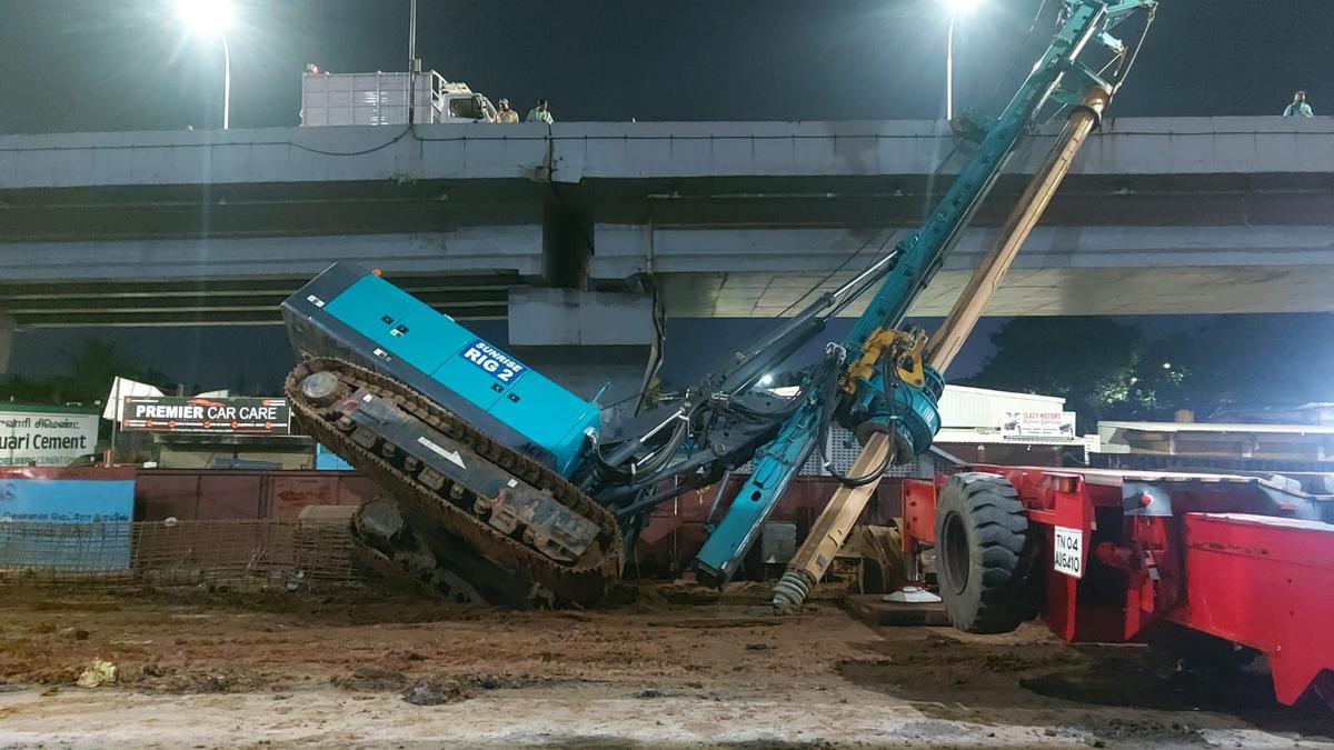 Narrow escape for workers as piling rig fails at Metro rail site - The ...