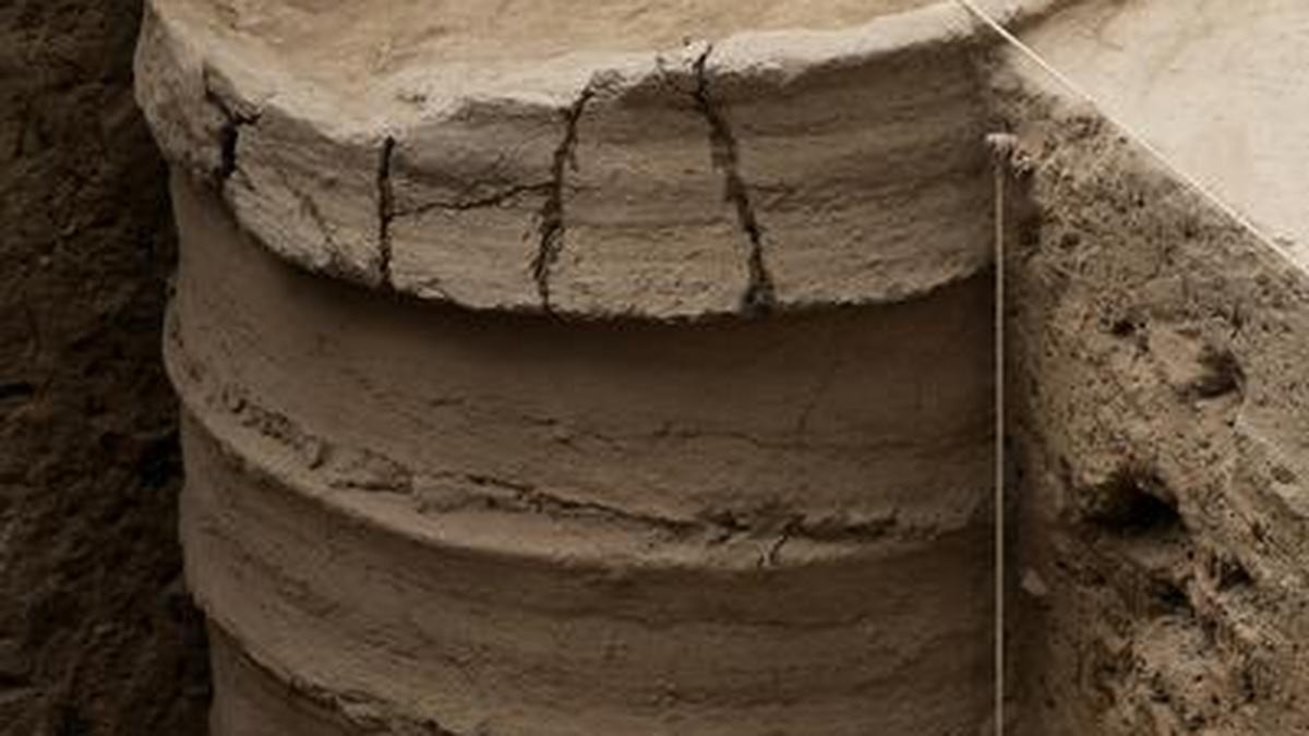 Terracotta ring well unearthed at Agaram - The Hindu