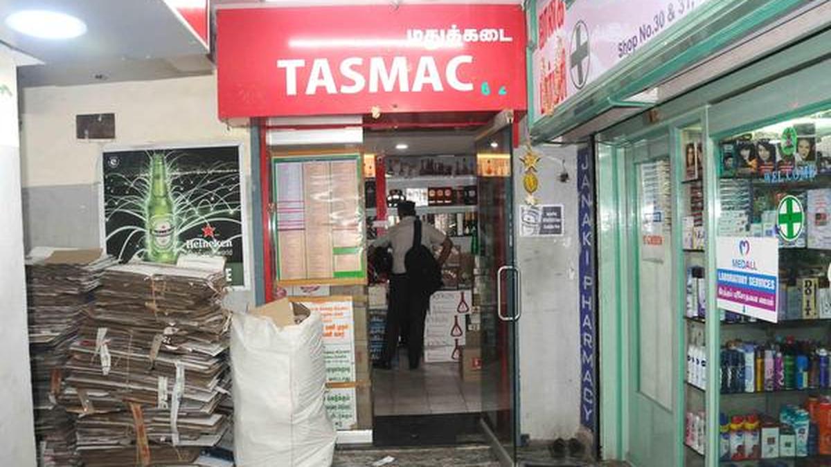 Tasmac shops open but sales dip - The Hindu