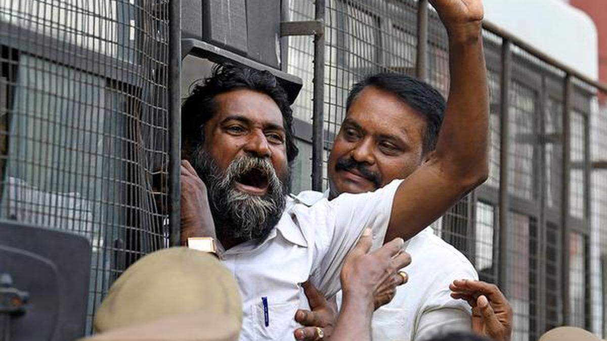 Mugilan discharged from hospital, remanded and taken to Karur - The Hindu