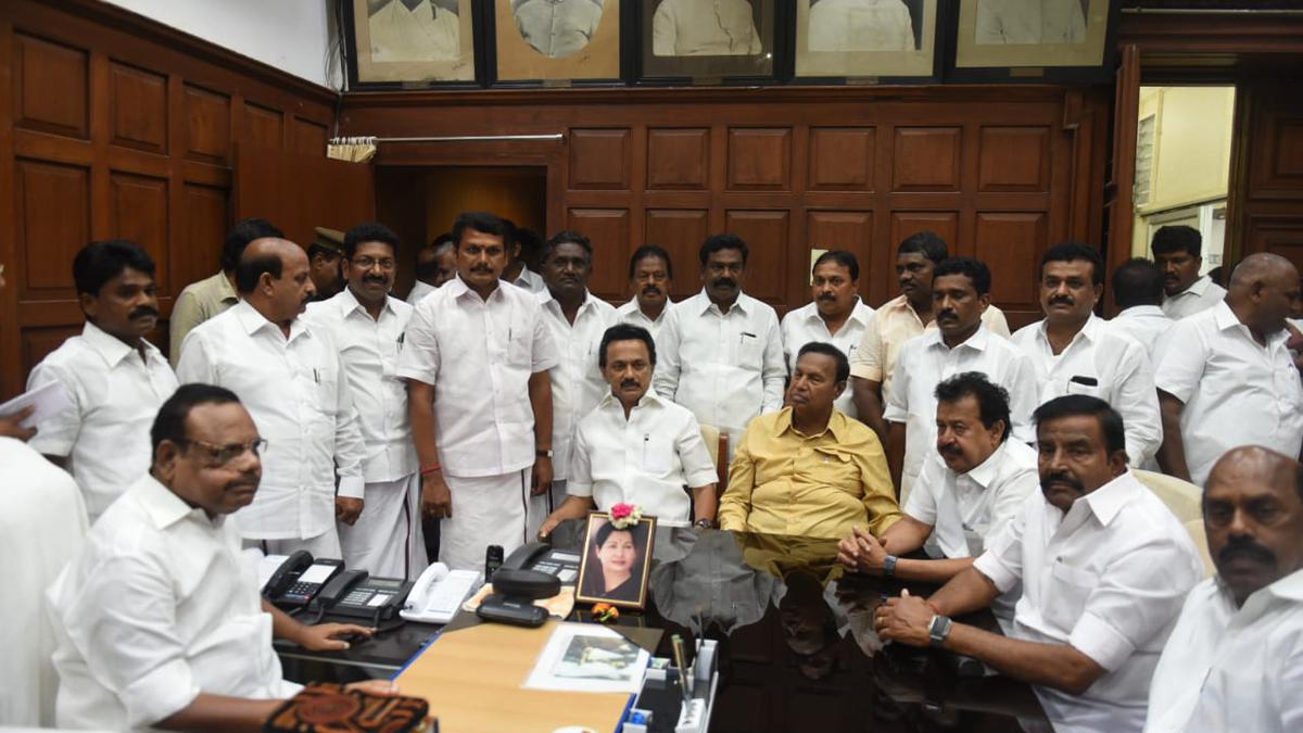 13 DMK members sworn in as MLAs - The Hindu