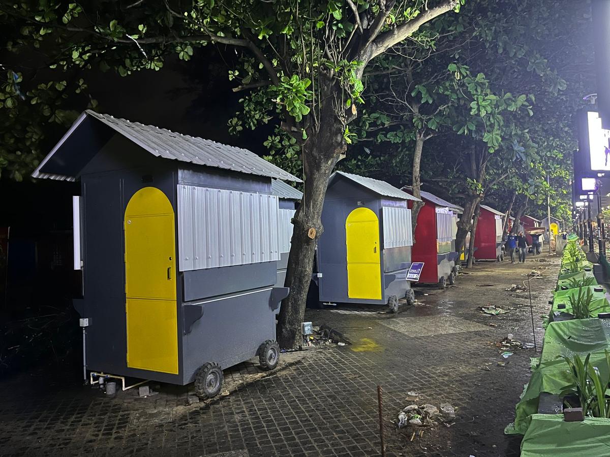 Ice orathi and pickled vegetables at the new food street on Kozhikode ...