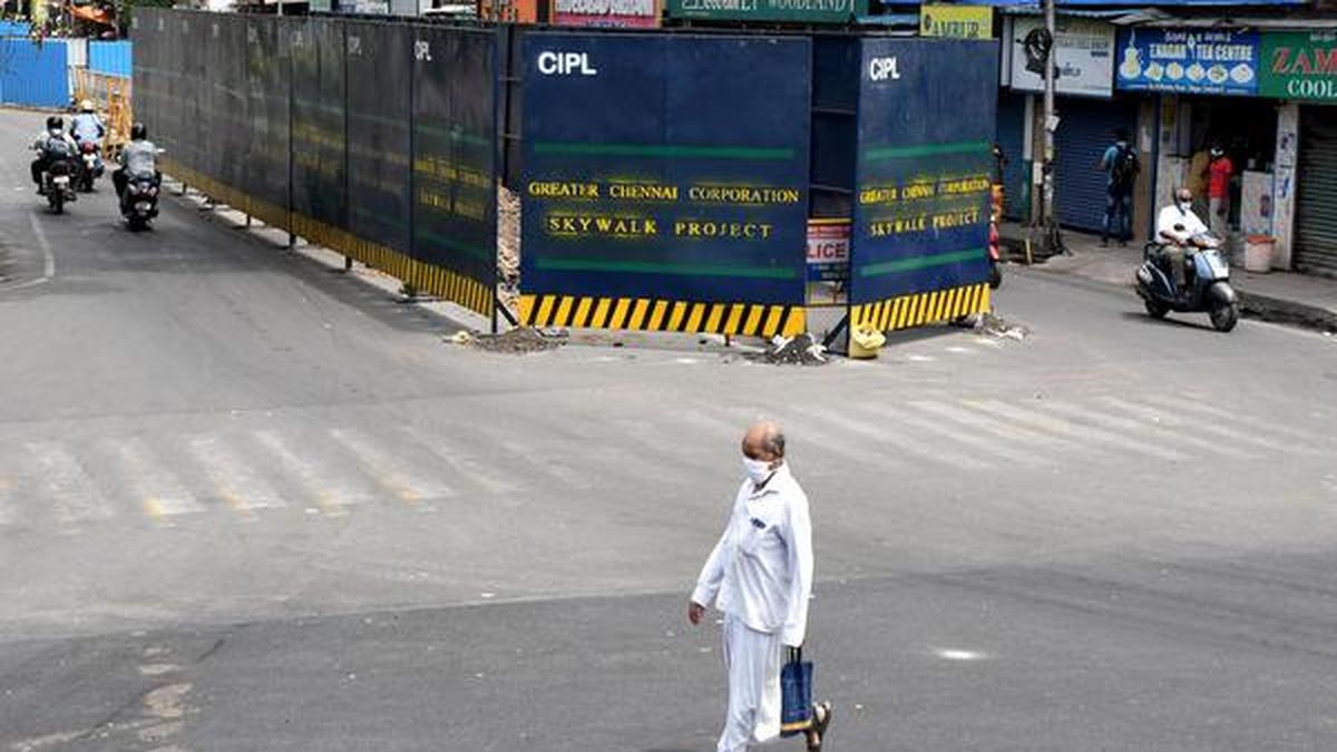 Skywalk project in T. Nagar gains pace - The Hindu